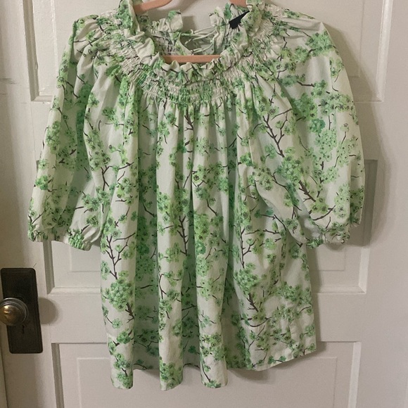 J. Crew | Tops | J Crew Mint Green And White Floral Top | Poshmark